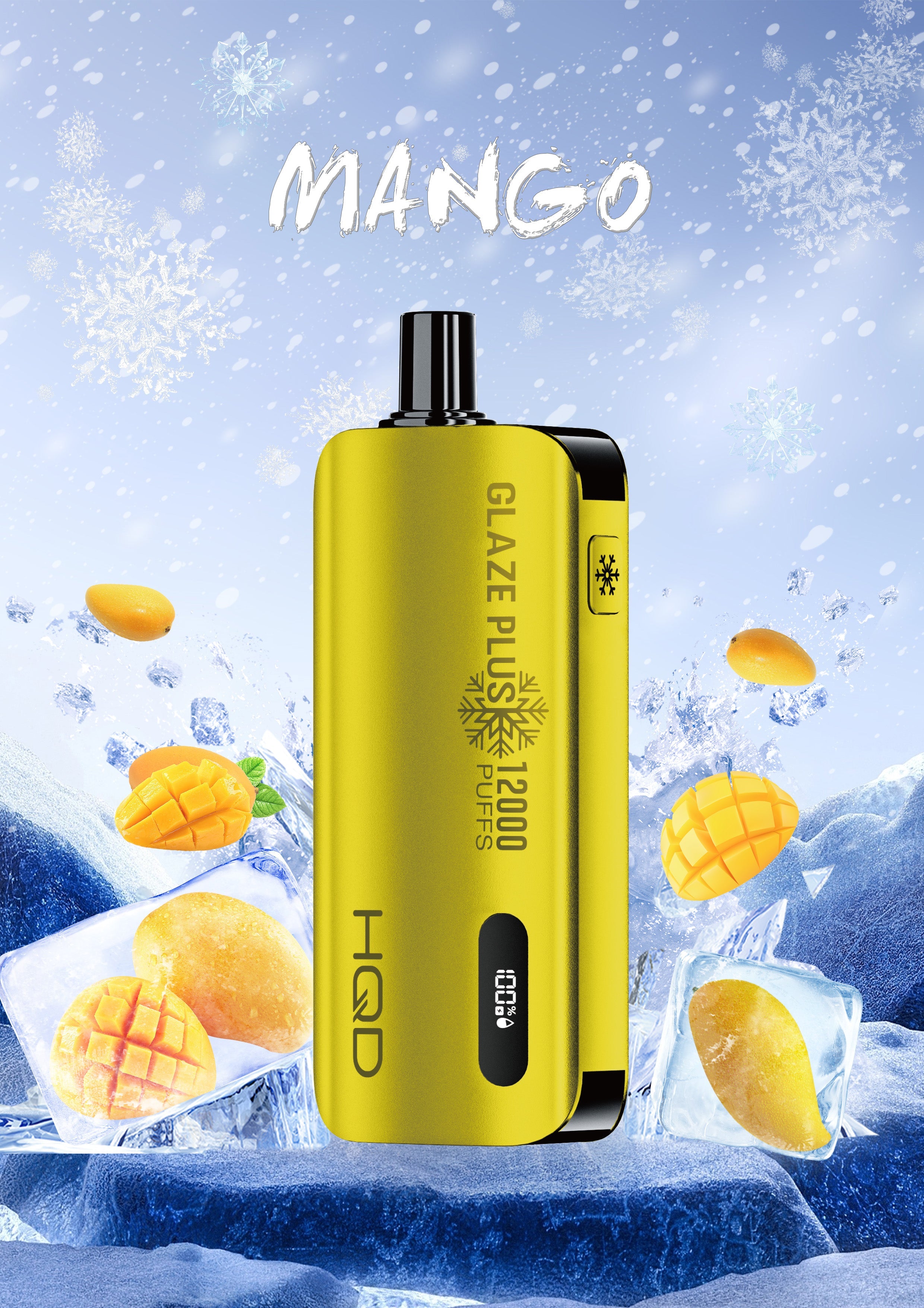 Buy HQD Glaze Plus 12000 puffs – Mango in UAE | 85 AED | HQD UAE